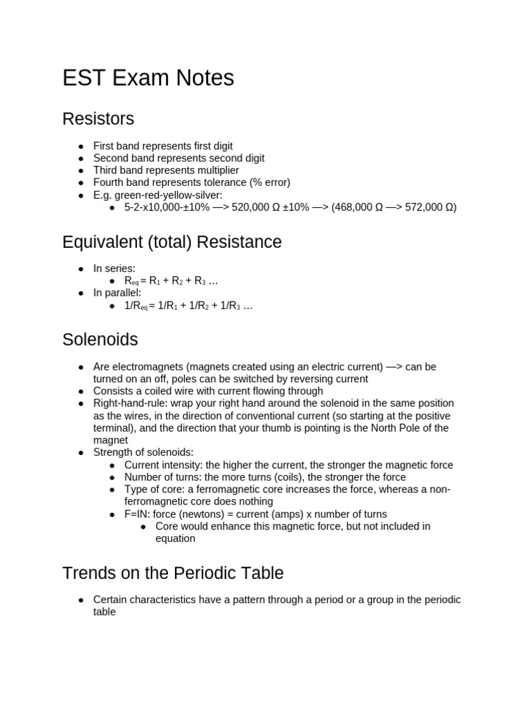 Quebec EST Exam Summary Notes | PDF