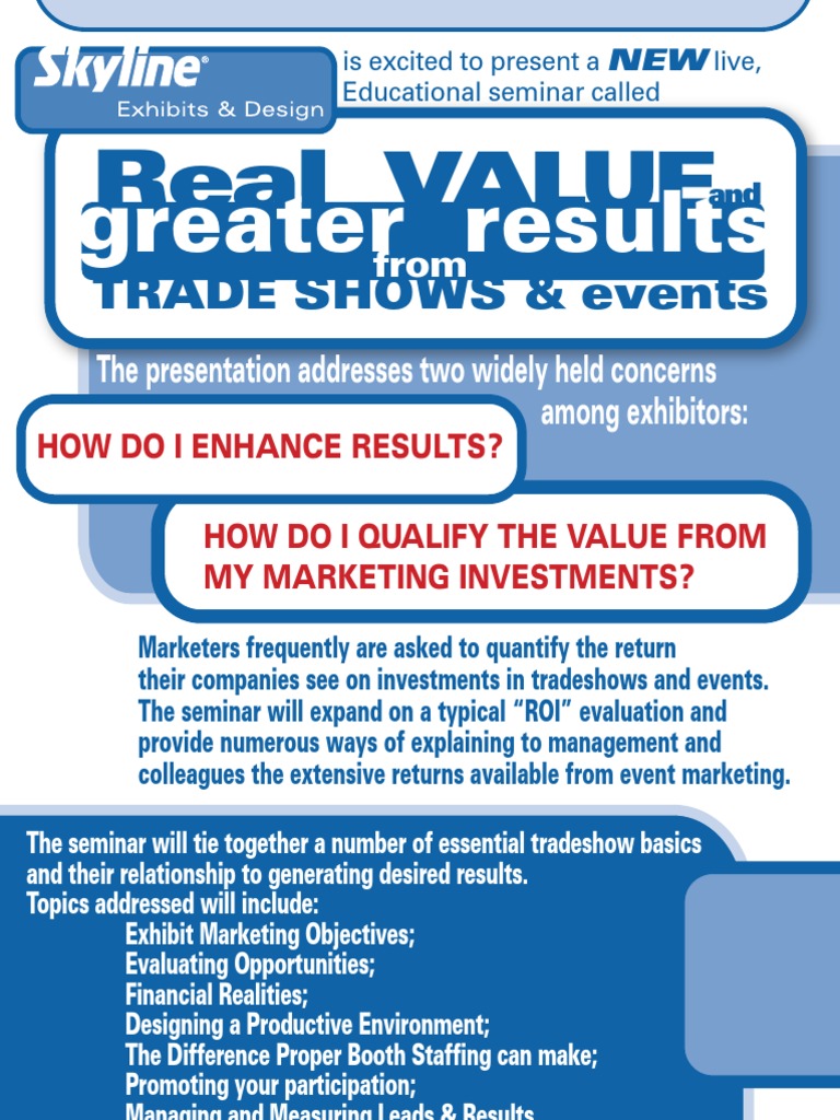 Maximizing Trade Show ROI Seminar | PDF | Career & Growth