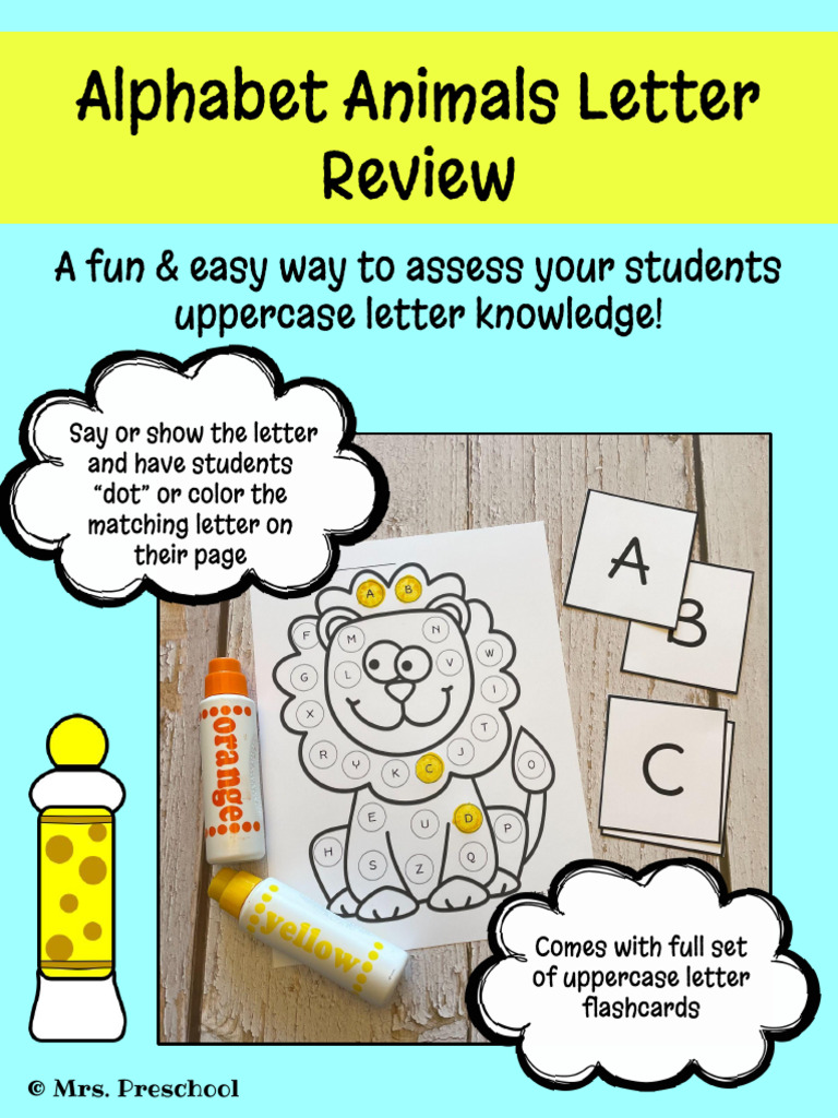 Alphabet Animals Letter Review: A Fun & Easy Way To Assess Your ...