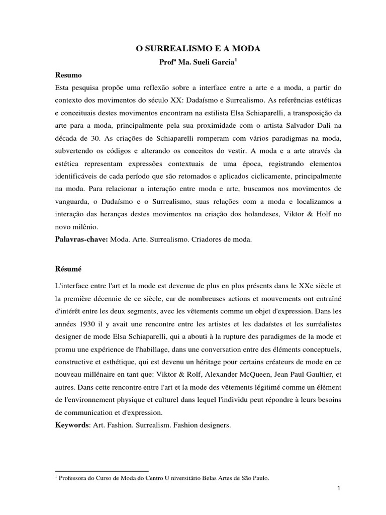 O Surrealismo e A Moda | PDF