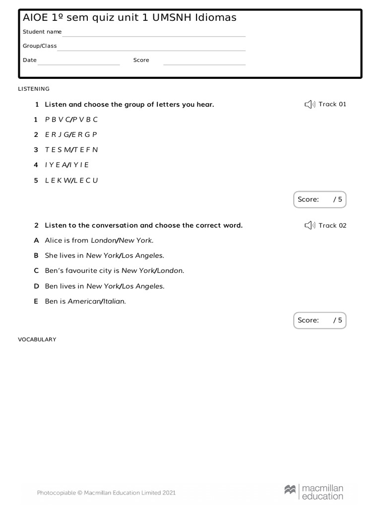 1st Sem Unit 1 Quiz | PDF
