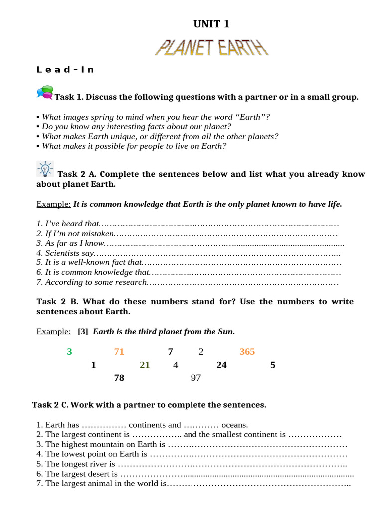 Planet Earth (Final) - 20.09 | PDF