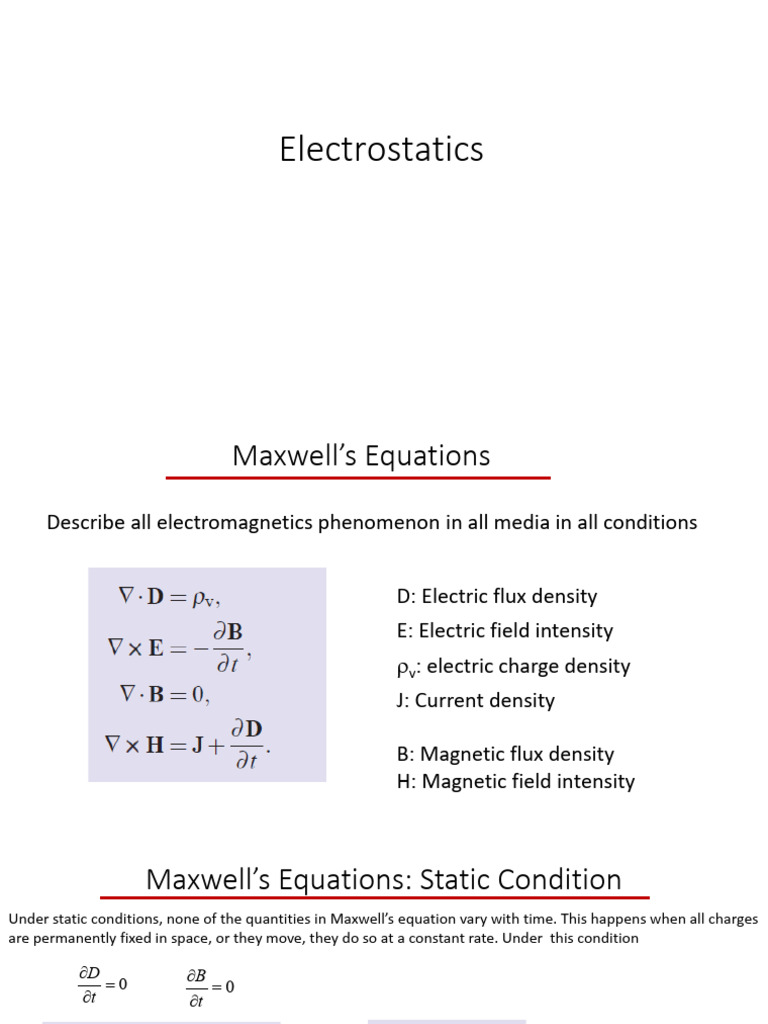 Electrostatics Notes | PDF