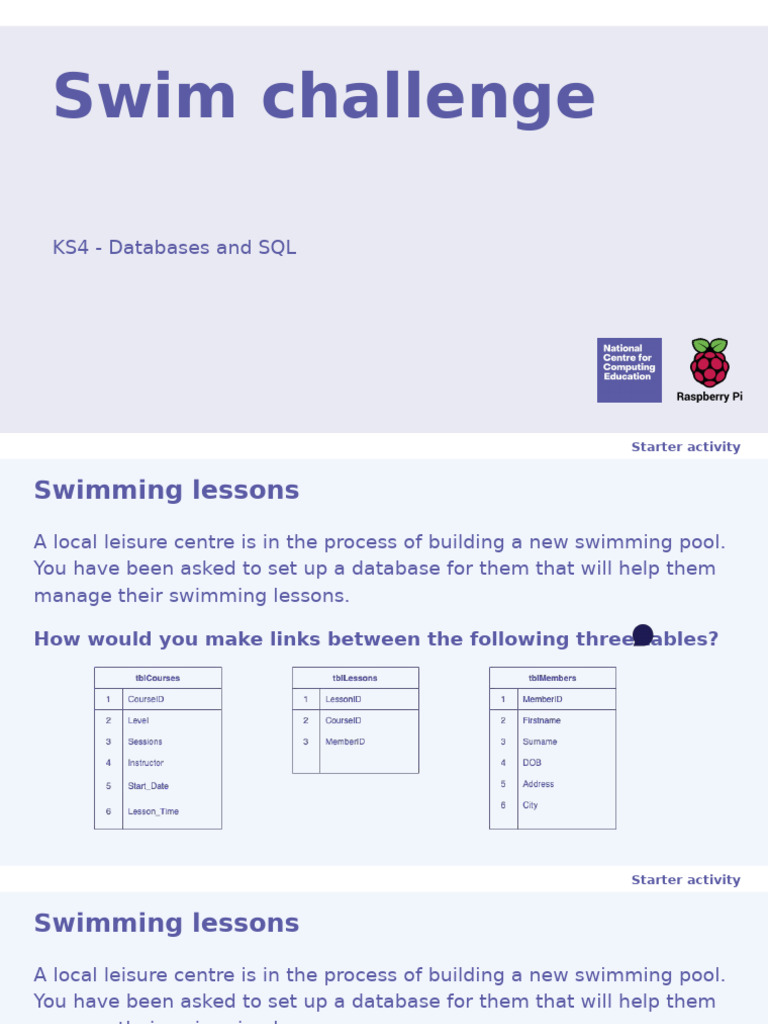 L4 Slides - Databases and SQL - KS4 | PDF