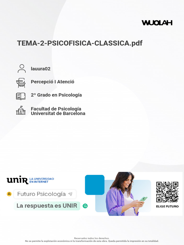 Wuolah Free TEMA 2 PSICOFISICA CLASSICA | PDF