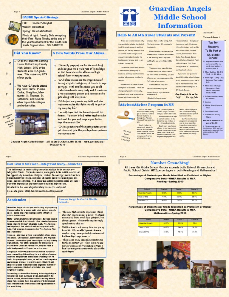 Middle School Brochure | PDF | Middle Schools | Science