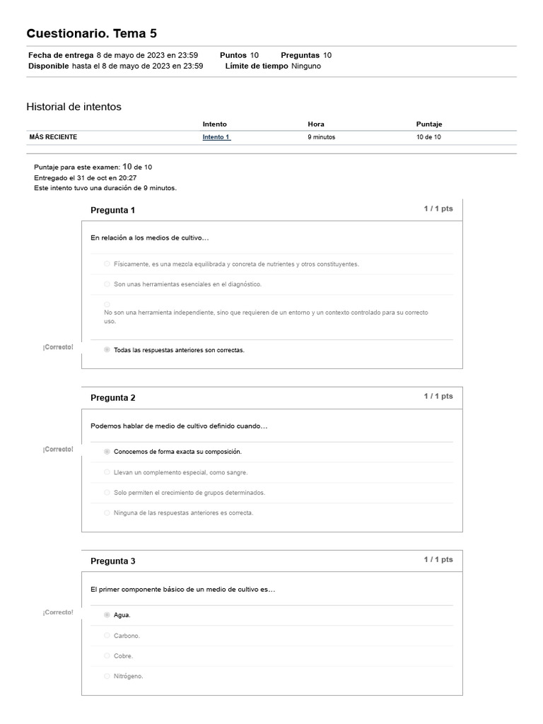 Cuestionario. Tema 5_ MC | PDF
