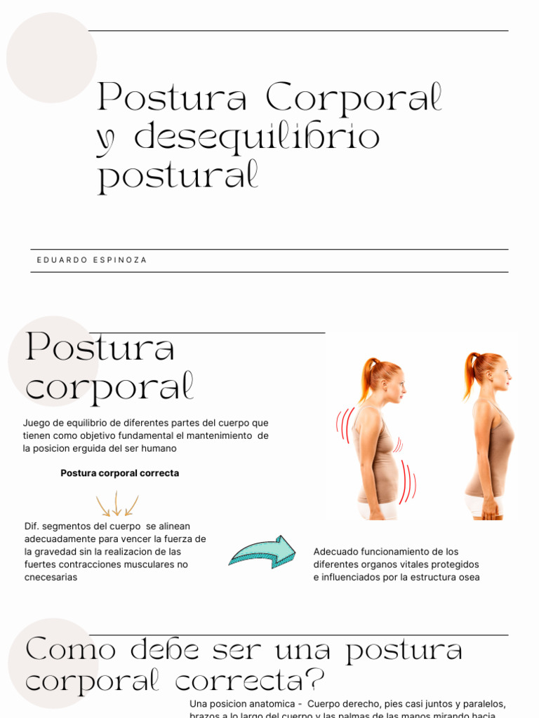 Postura Corporal y Desequilibrio Postural | PDF