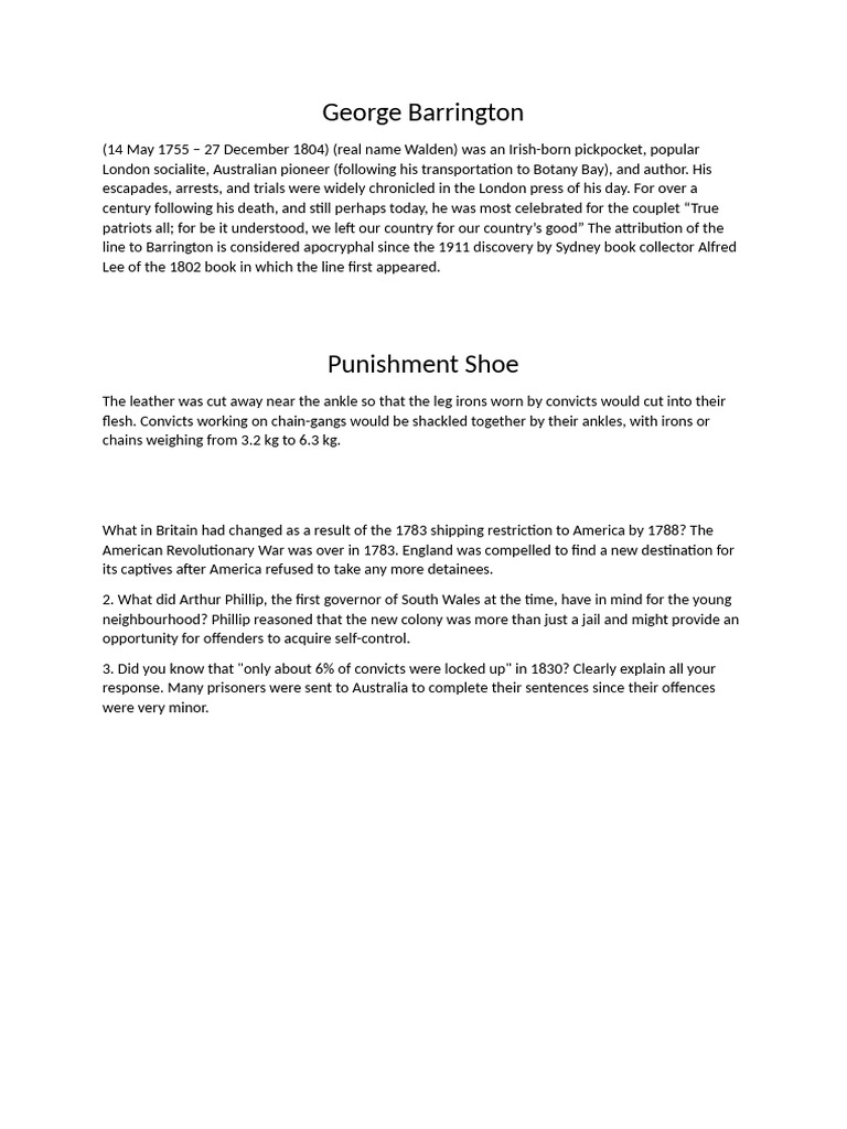 George Barrington | PDF | History