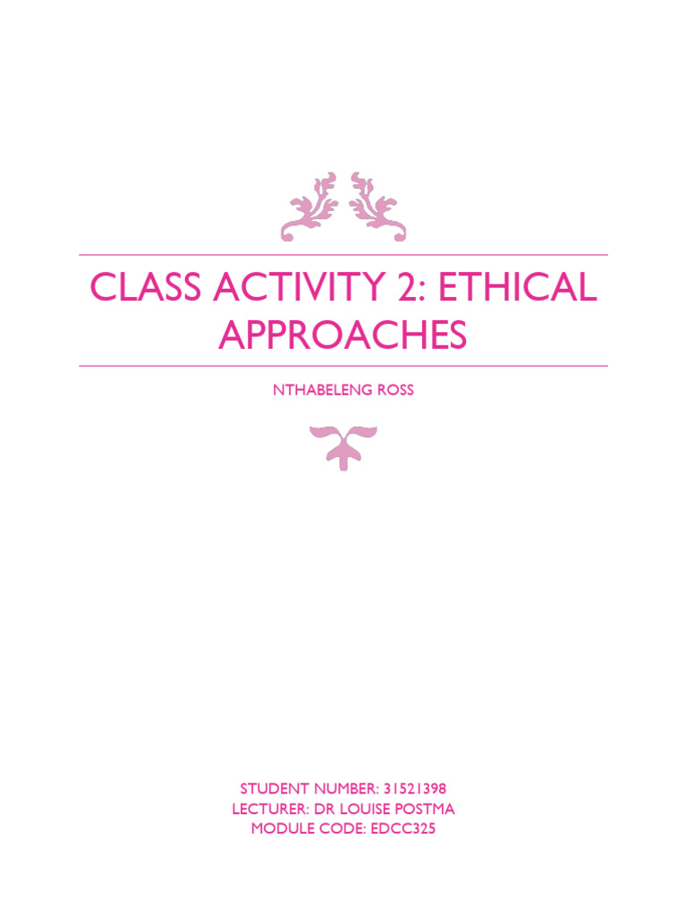 Class Activity 2 Edcc325 | PDF