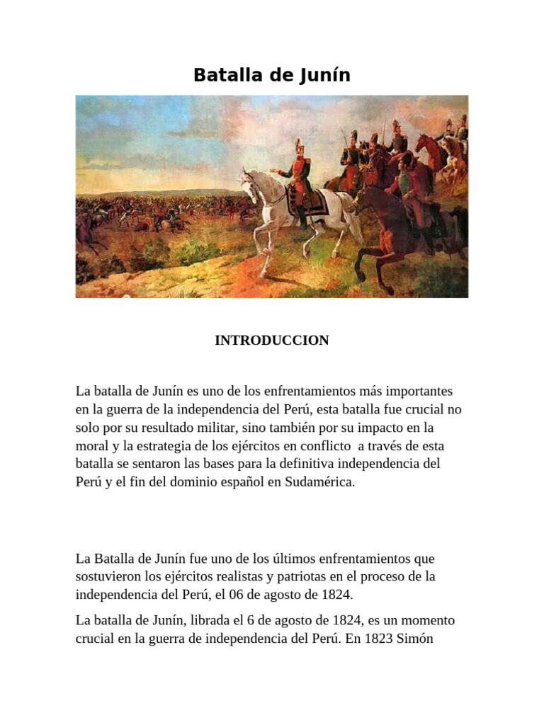 Batalla de Junín (1) L | PDF