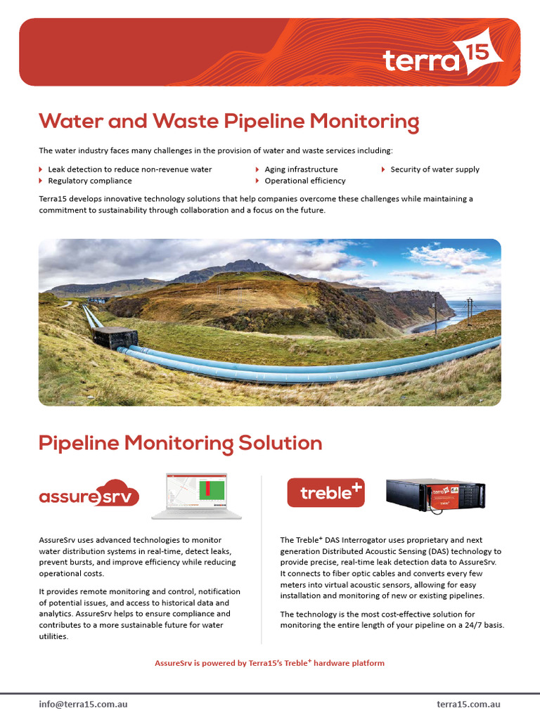 Water and Waste Pipeline Monitoring - Terra15 | PDF