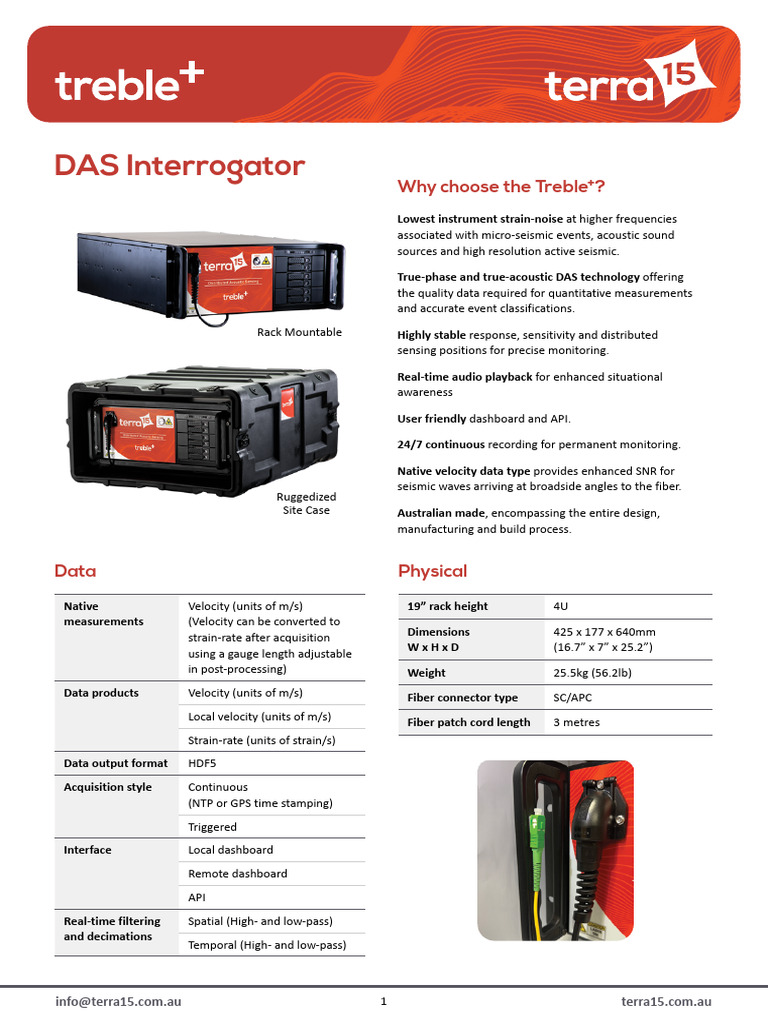 Treble Plus DAS Interrogator - Terra15 - Datasheet v1.6 | PDF