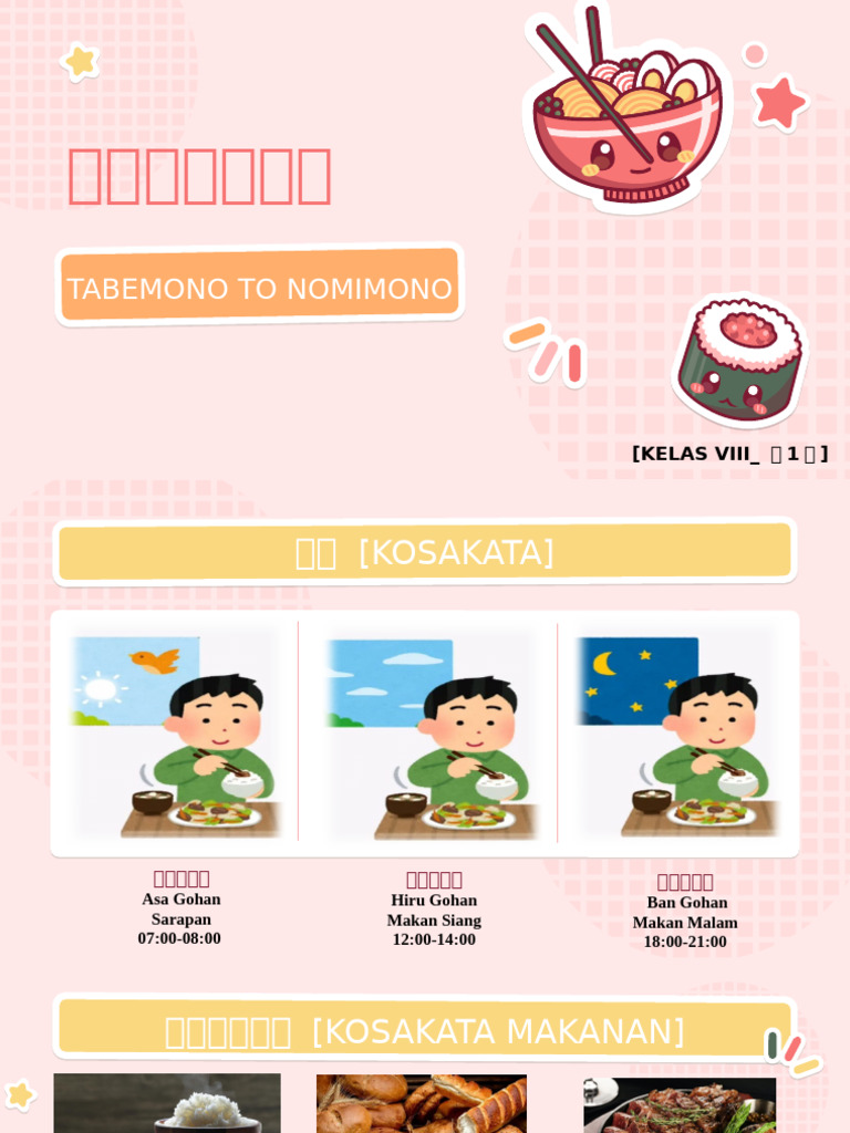 Tema 1 Tabemono To Nomimono | PDF