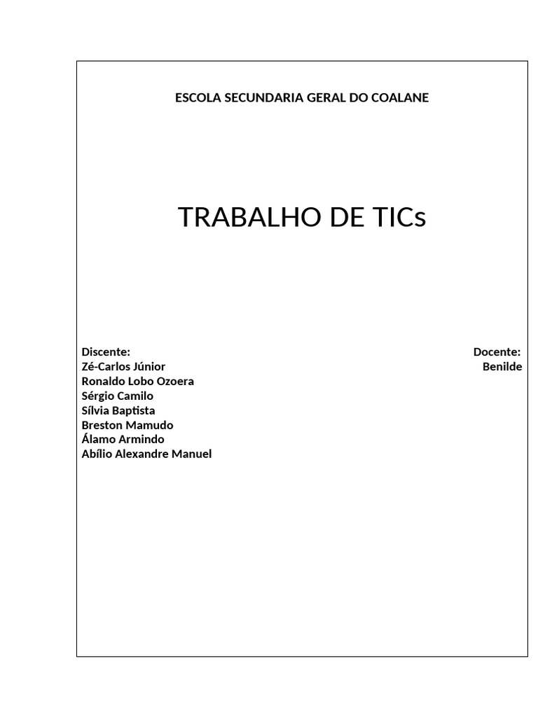 Trabalho de TICs | PDF
