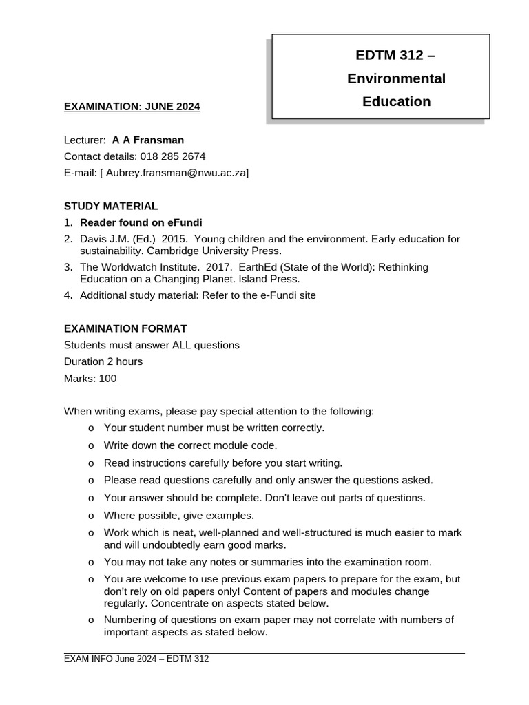 Edtm 312 June 2024 | PDF