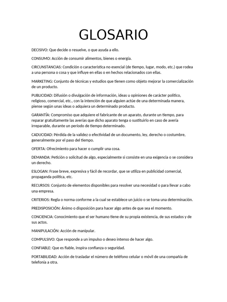 GLOSARIO | PDF