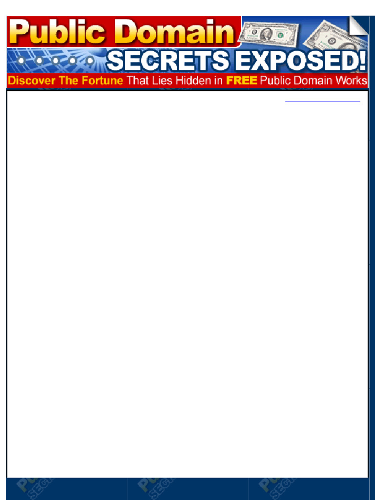 Public Domain Secrets Exposed - Discover The Fortune That Lies Hidden ...