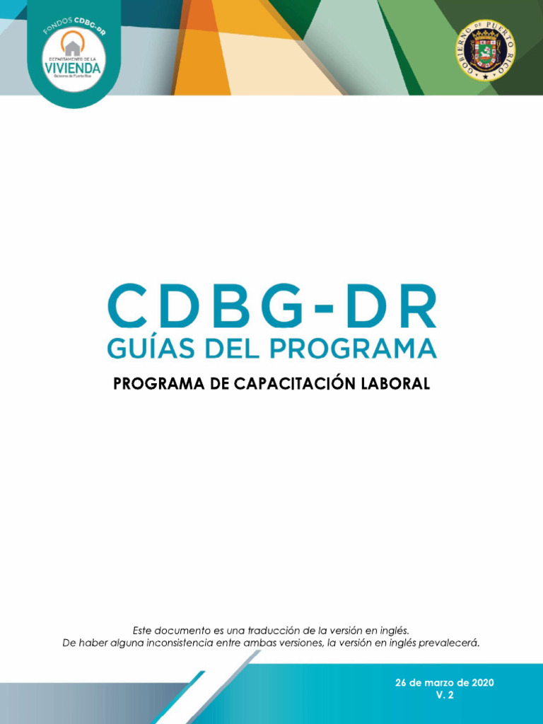 Programa de Capacitacion Laboral - WFT - Guidelinesv2 | PDF