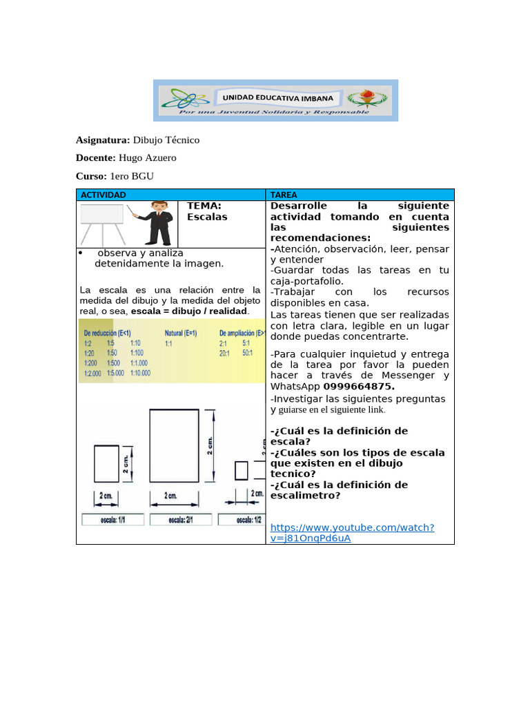 Planificación Semana 14 D.T 1ero BGU | PDF