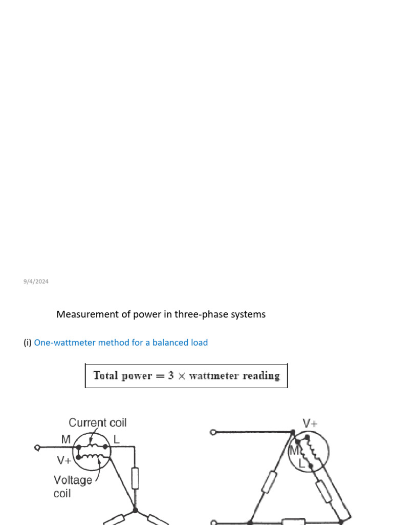 Two Wattmeter Method | PDF