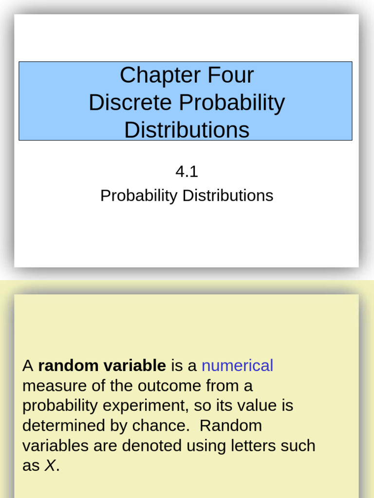 Discrete Probability Function | PDF | Probability Distribution | Random Variable