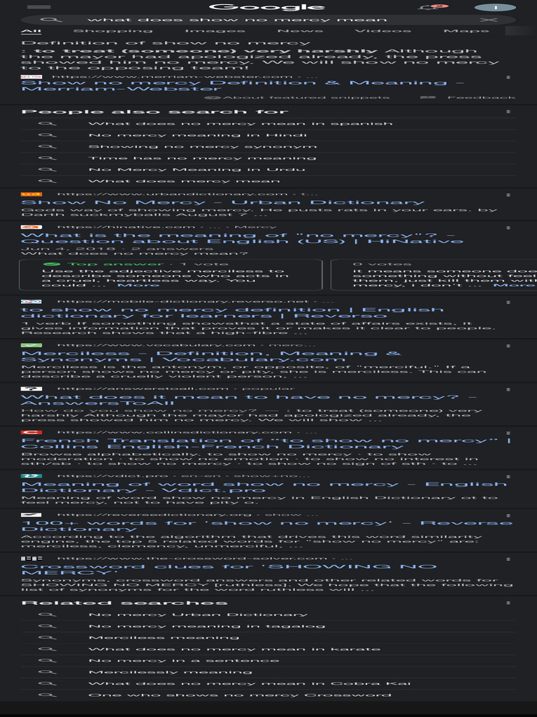 Waht Does Show No Mercy Mean - Google Search | PDF