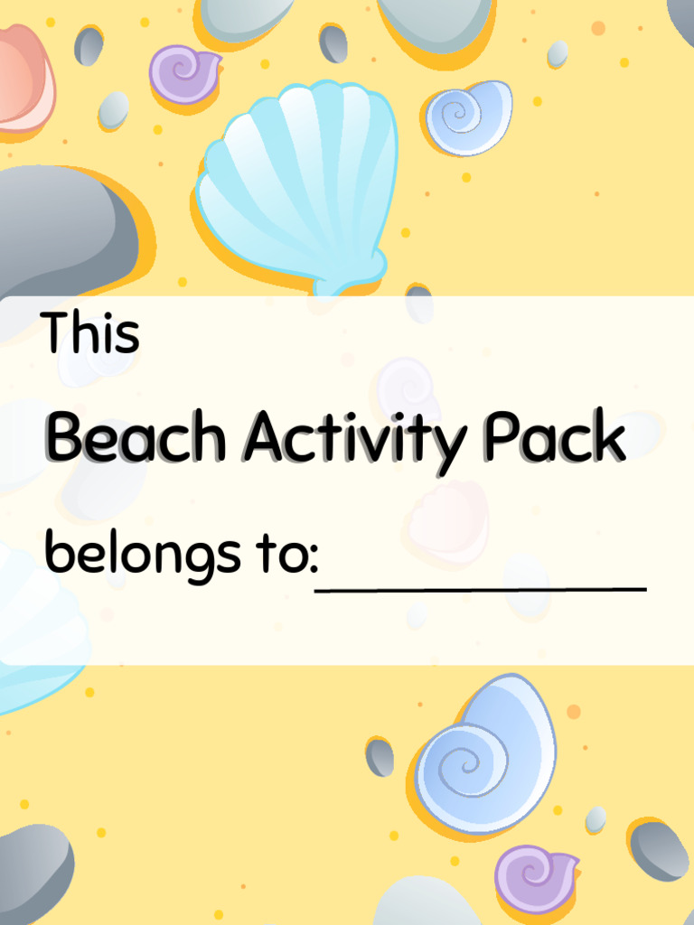 Beach Activity Pack Beach Activity Pack | PDF