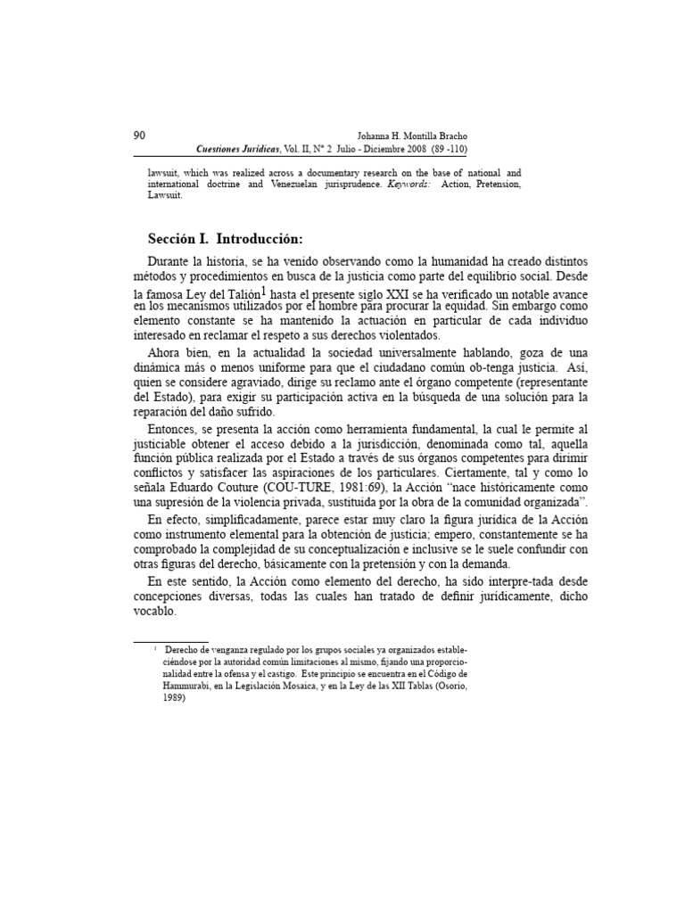 Redalyc - La Acción Procesal y Sus Diferencias Con La Pretensión y ... Redalyc - La Acción Procesal y Sus Diferencias Con La Pretensión y ...