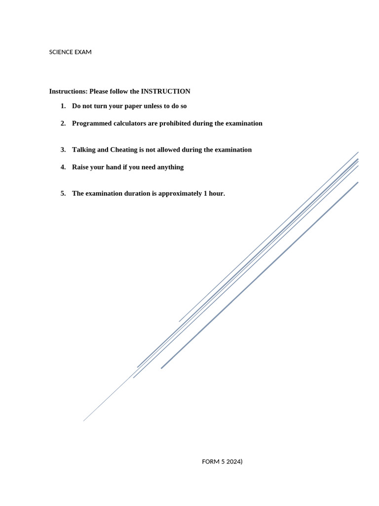 Science Year 11 Exam | PDF