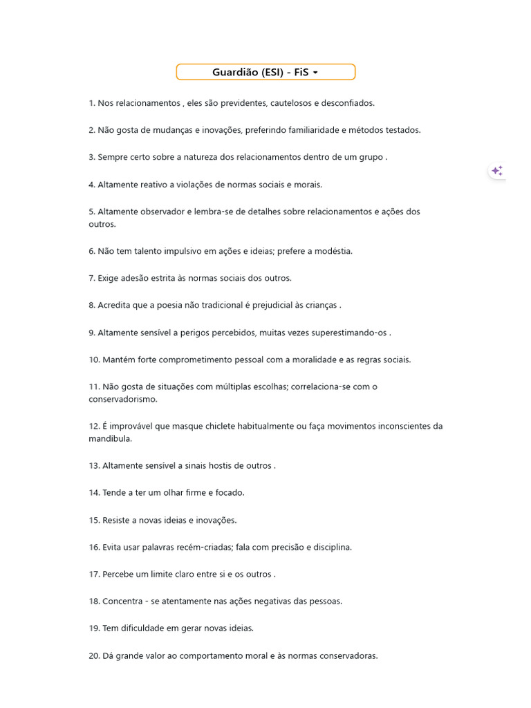 ESI Markers - Socionics | PDF