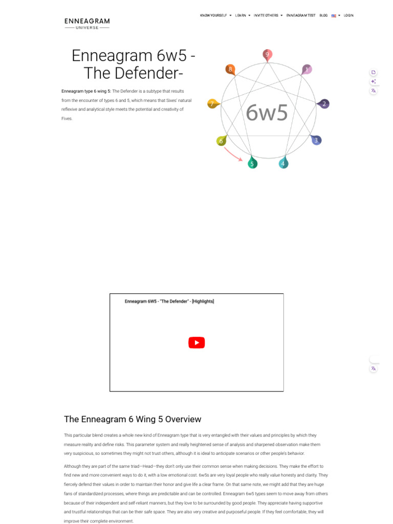 Enneagram 6w5 - Enneagram Universe | PDF