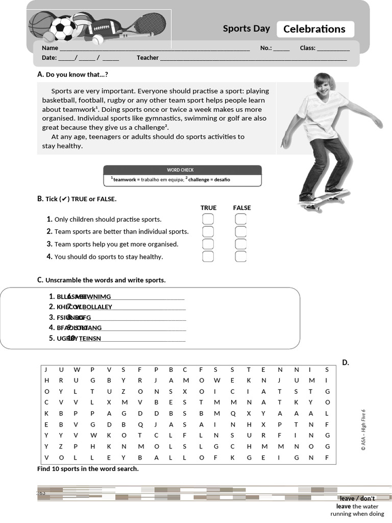 HF6 - Celebrations - 8 - Sports Day | PDF