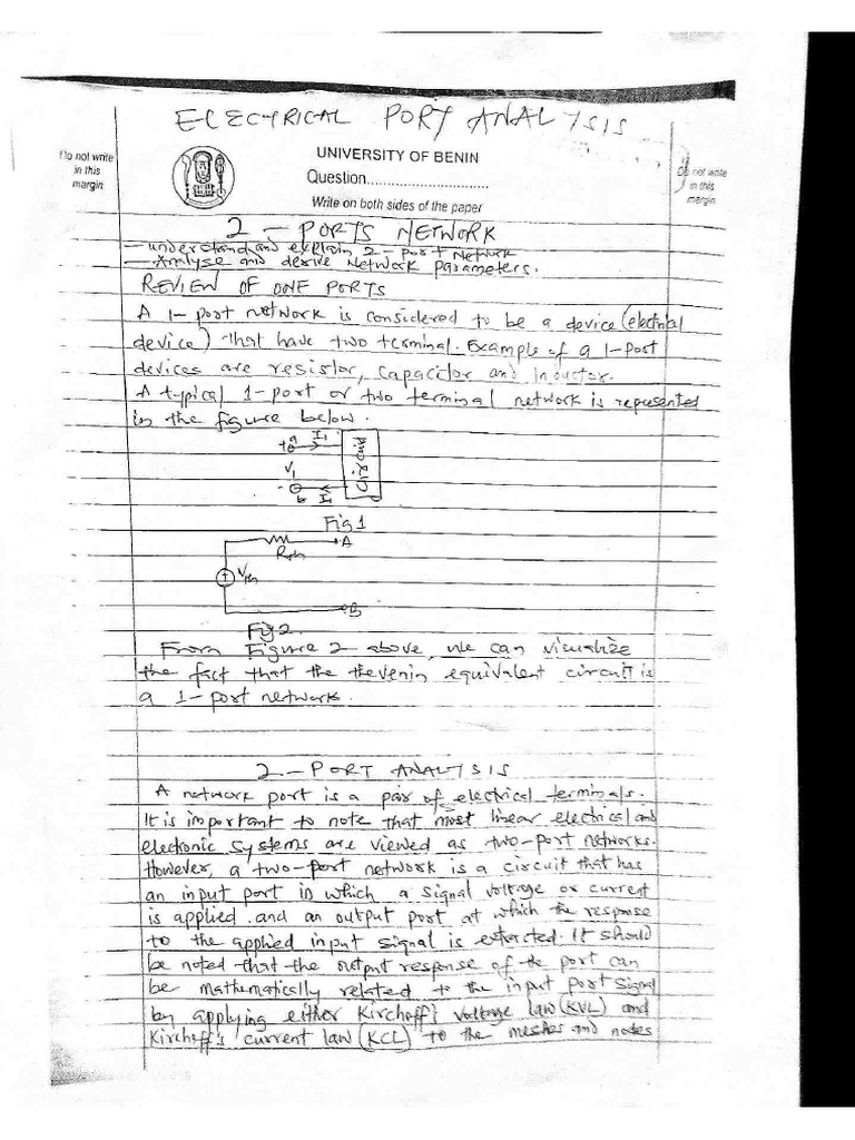 EEE311-Two Port Network | PDF