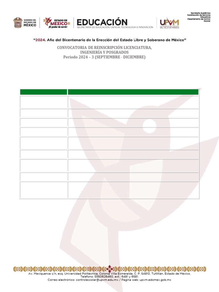 Upvm Dce Reinscripciones 2024-3 | PDF | Plan de estudios