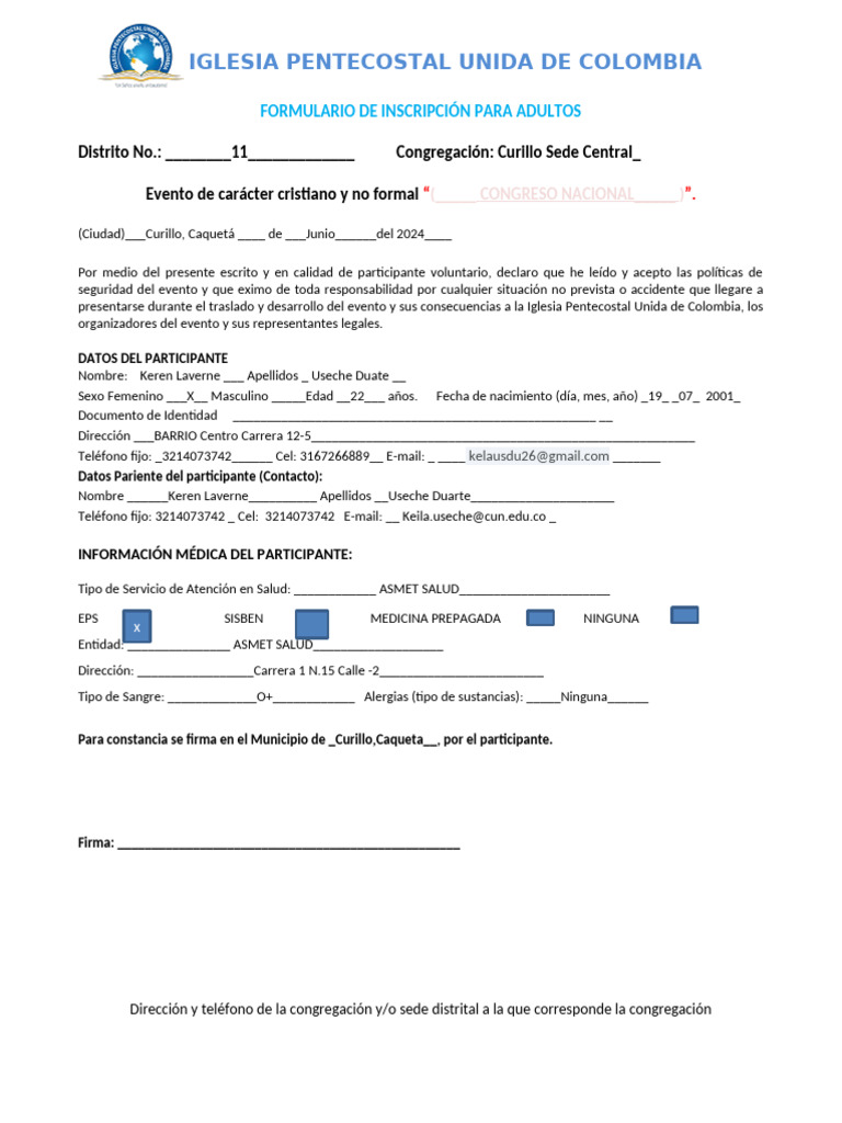 Formulario Keila | PDF