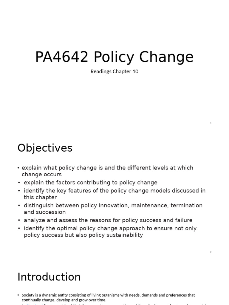 PA4642 Policy Change | PDF