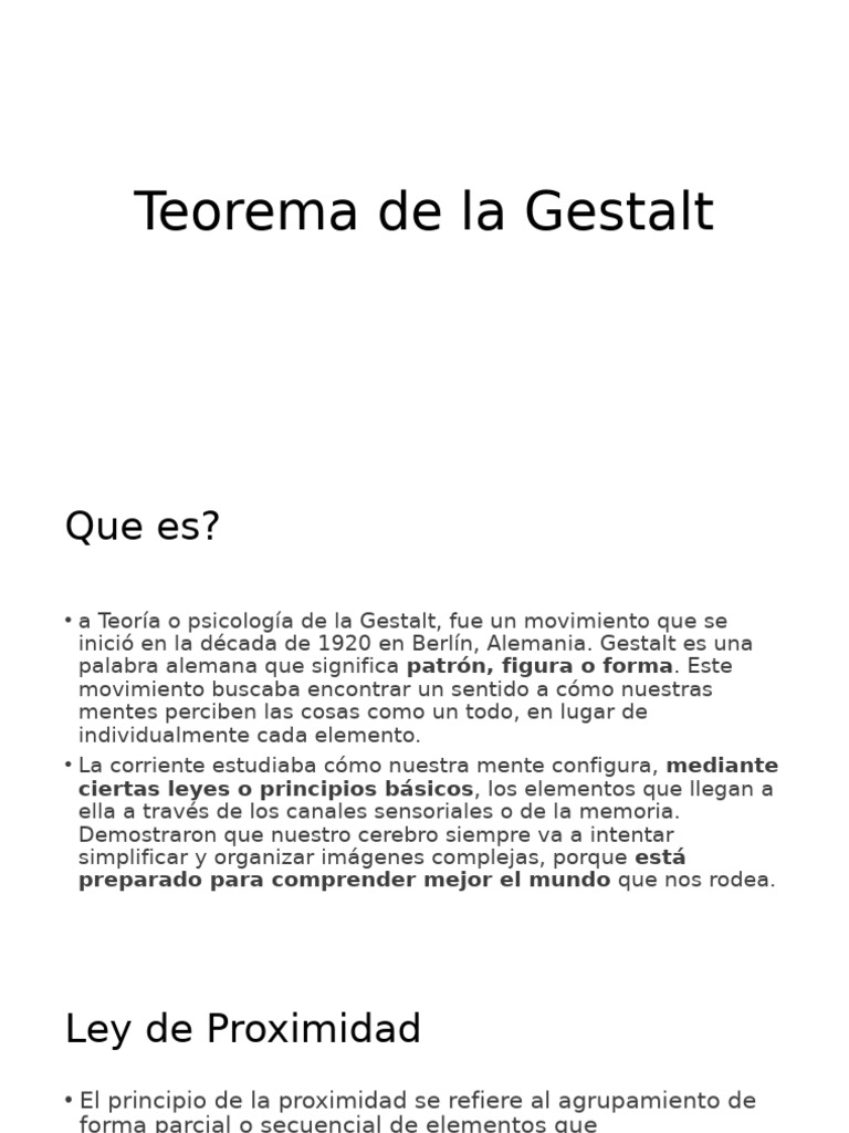 Teorema de La Gestalt | PDF