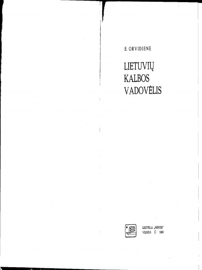 Lietuv Kalbos 1968 | PDF