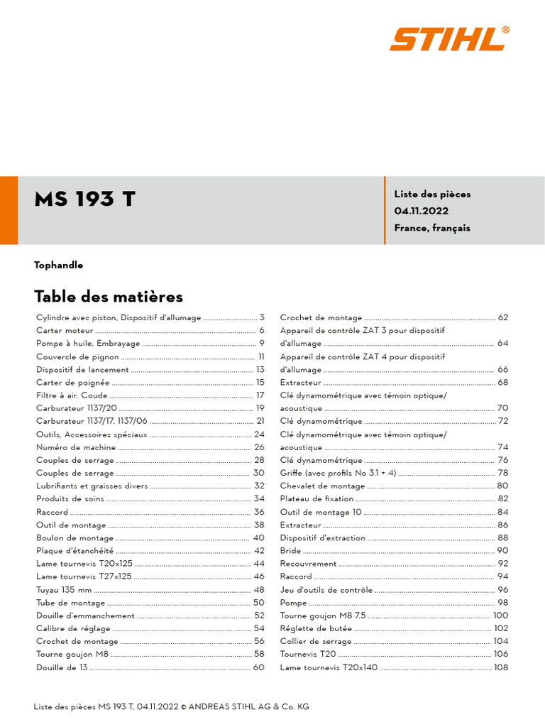 Parts MS193T | PDF