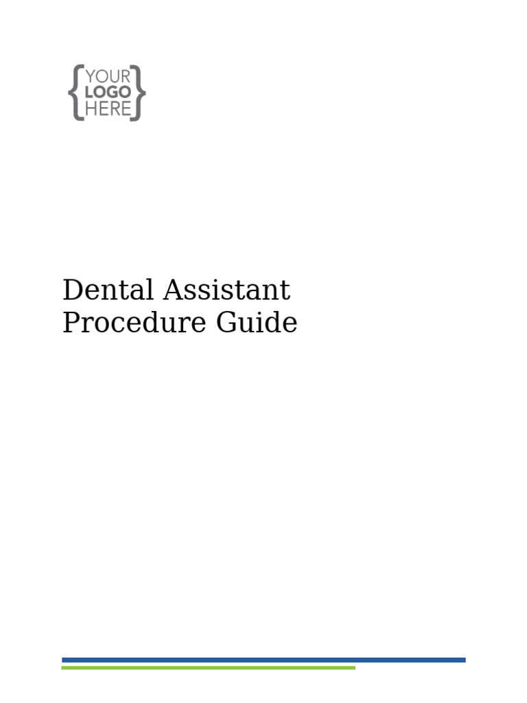 Dental Assistant Procedure Guide | PDF