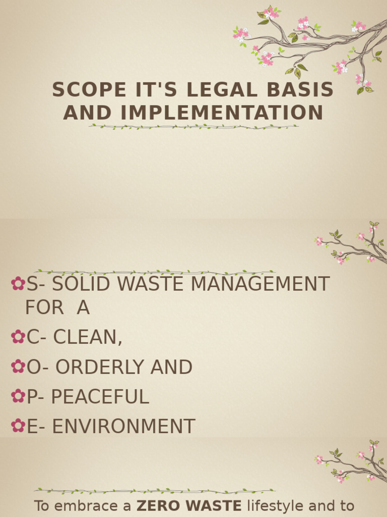 SCOPE Program: Solid Waste Management Guide | PDF | Waste Management ...