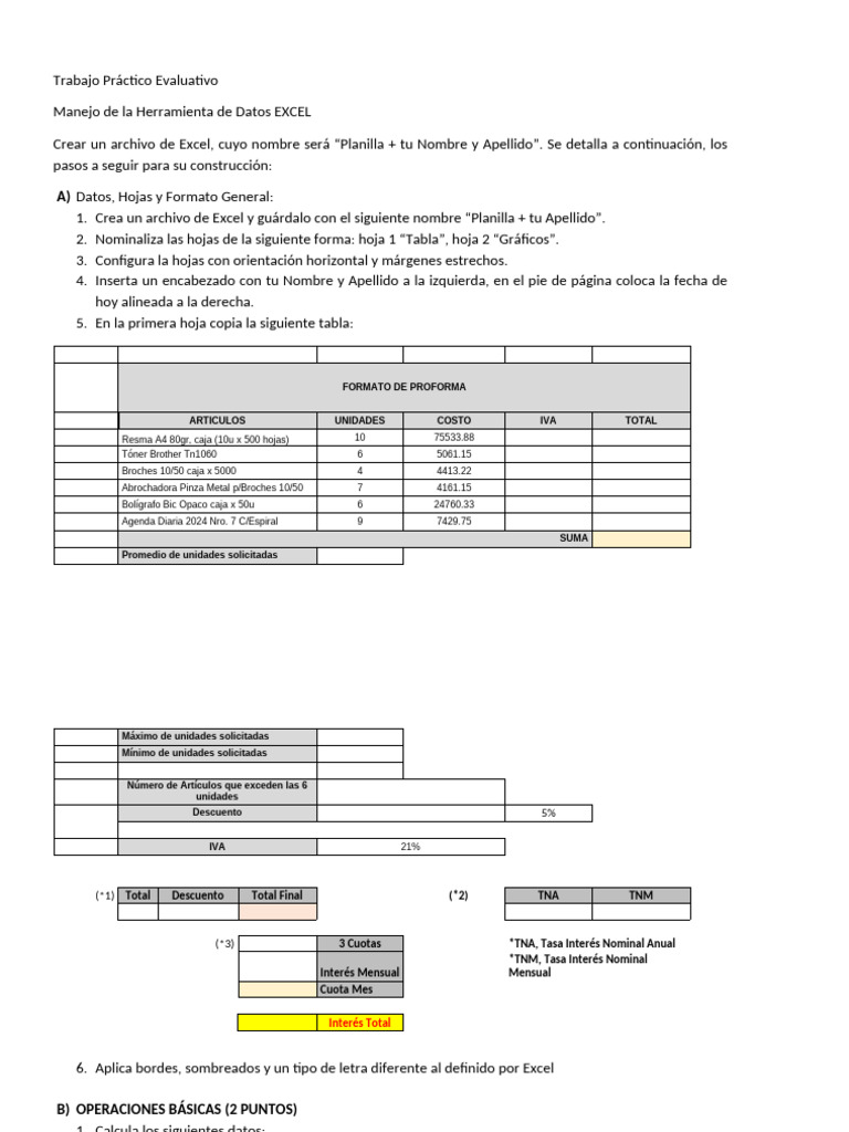 02 - Instructivo para Excel | PDF