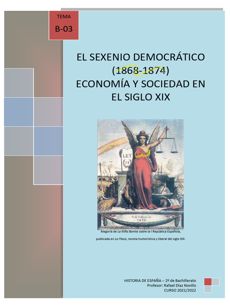 Tema B03.El Sexenio Democrático | PDF