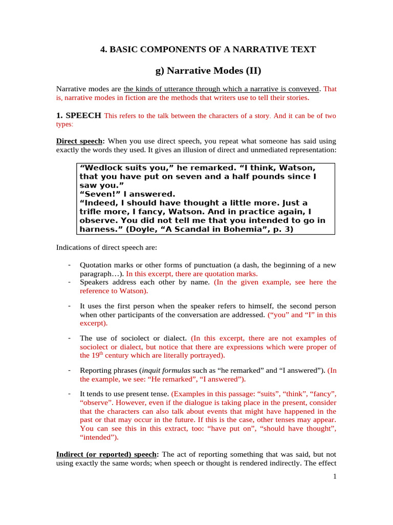 Narrative Modes | PDF