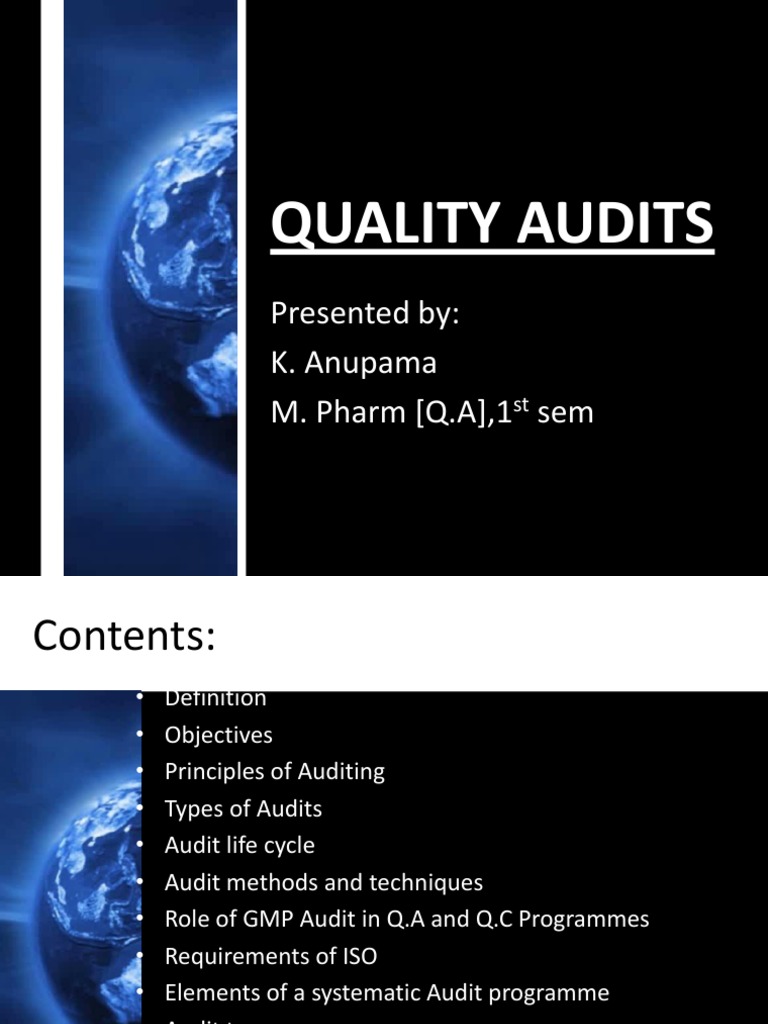 Quality Audits | Quality Management System | Audit