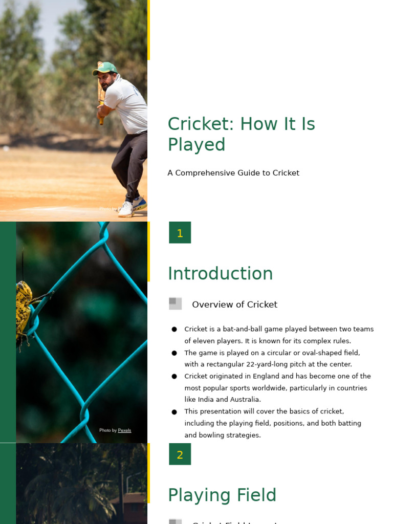 Cricket: How It Is Played: A Comprehensive Guide To Cricket | PDF