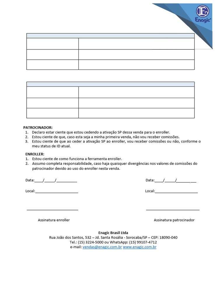 Formulario Enroller | PDF