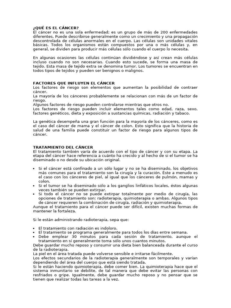 Qué Es El Cáncer | PDF