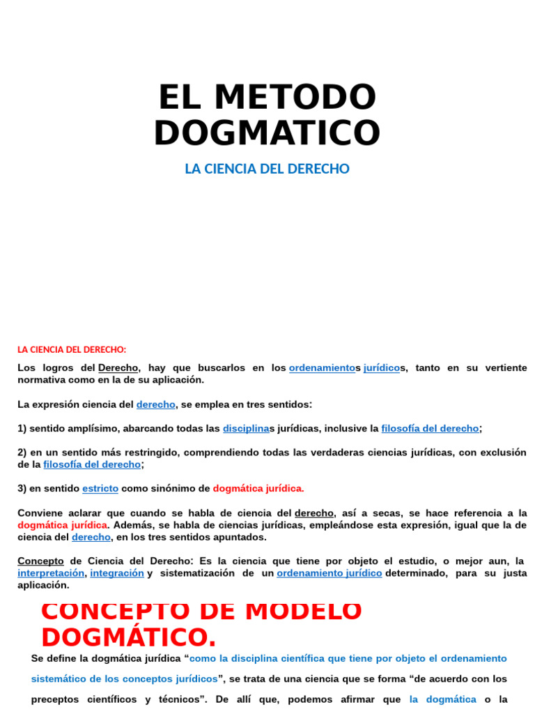 El METODO DOGMATICO | PDF